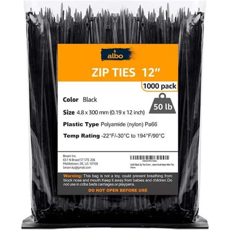 Tyrap 13 In 120 Lb High Performance Ty Rap Cable Tie Black 50 Pack