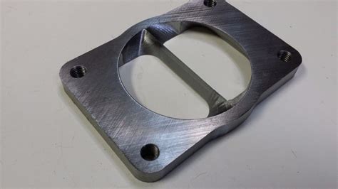 T6 Divided To 3 5 Inch Inlet Transition Turbo Flange 1 2 Cnc S400 Twin