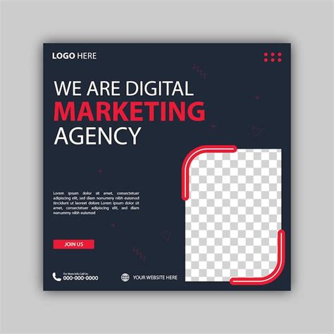 Premium Vector Set Of Editable Square Business Web Banner Design