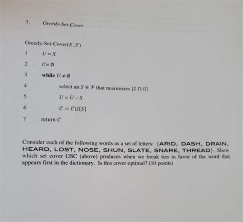 7 Greedy Set Cover Greedy Set Coverx F U X 2