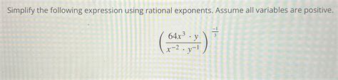 Solved Simplify The Following Expression Using Rational