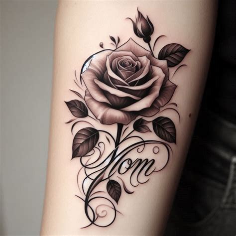 Rose With Mum Tattoo Design Rose Tattoo For Mom Mom Tattoo Design