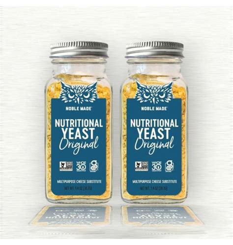 Noble Made 영양 효모 다용도 치즈 대체품 Gmo 프리 저염 설탕 없음 누치 케토 글루텐 티몬