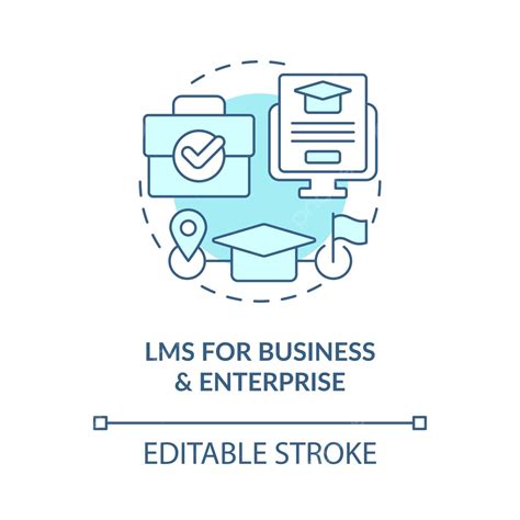 Blue Icon Concept For Business And Enterprise Lms Vector System