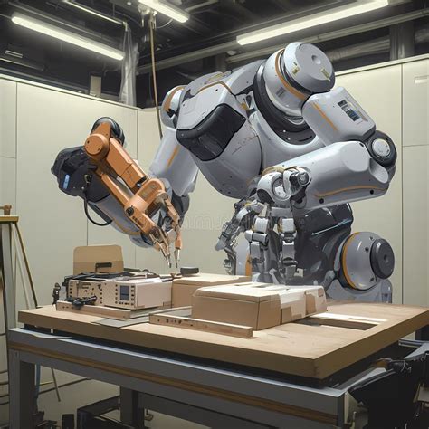 Robotic Assembly In Precision Engineering Stock Illustration Illustration Of Delicacy