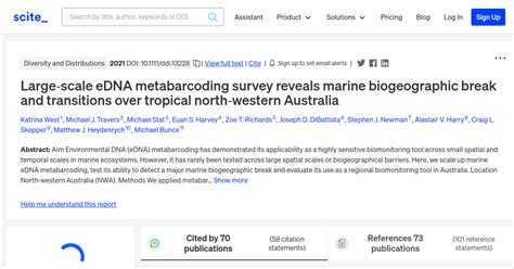 Large‐scale Edna Metabarcoding Survey Reveals Marine Biogeographic Break And Transitions Over
