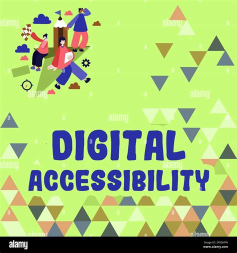 Text Caption Presenting Digital Accessibility Word For Electronic Technology That Generates