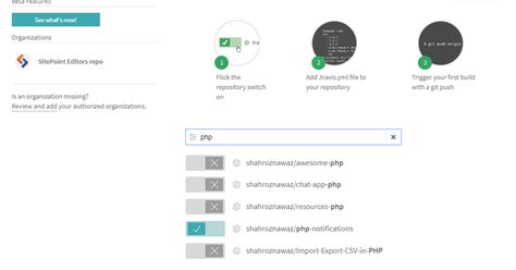 how to do php continuous integration with travis ci