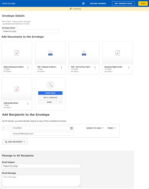 Correct An Envelope In Docusign Kw Answers