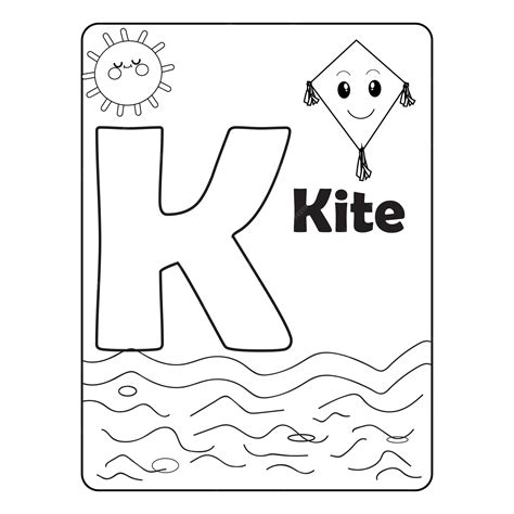 귀여운 벡터 알파벳 색칠 공부 페이지 프리미엄 벡터