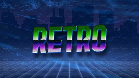 Retro Text Effect Graphics Motion Array