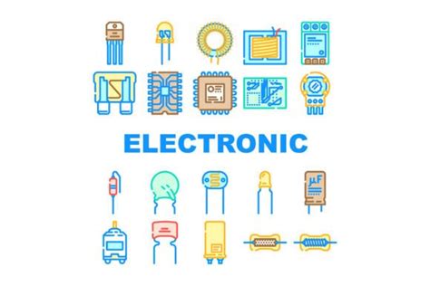 Component Electronic Chip Icons Set Graphic By Sevvectors · Creative Fabrica