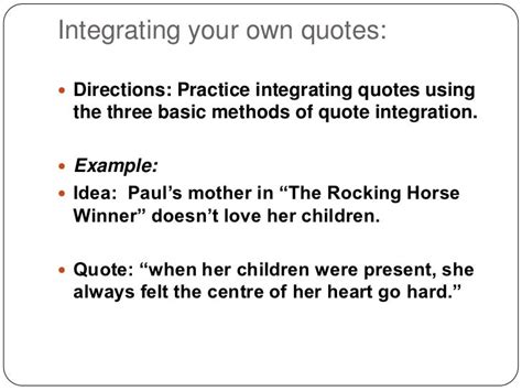 Integrating Quotes