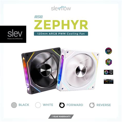 Slevflow Asq Zephyr Pwm Argb 12cm Fan Forwardreverse Shopee Malaysia