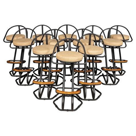 20th Century Set Of Twelve Bar Stools Circa 1960 For Sale At 1stdibs