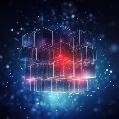 Premium Photo Blockchain Technology With Abstract Background Blockchain Description On