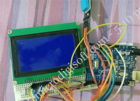 How To Interface 128x64 Glcd With Dht11 Sensor
