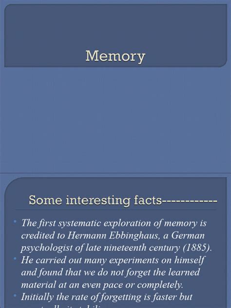 memory pdf recall memory memory