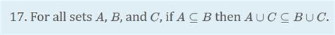 Solved For All Sets A B And C If AB Then ACBC Chegg Com