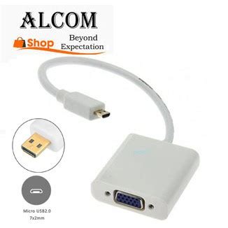 Micro HDMI To VGA With Audio Video Converter Adapter Cable Shopee Malaysia