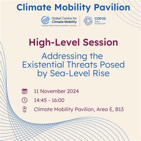 Cop29 Climatemobility Sealevelrise Global Centre For Climate Mobility