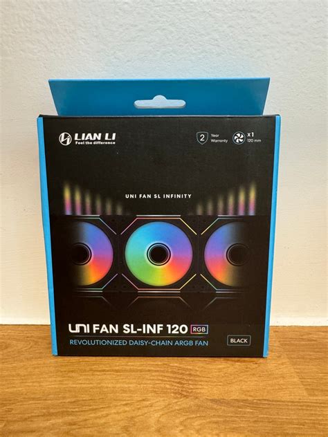 Used Lian Li Uni Fan Sl Inf 120 Rgb Infinity Mirror Argb Fan 120mm