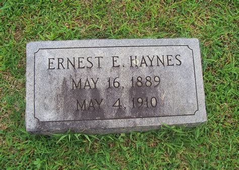Ernest E Haynes 1889 1910 Find A Grave Memorial