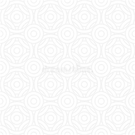 Seamless Trendy Pattern Of Circles And Arcs Geometric White Shapes For Textiles And Wallpaper