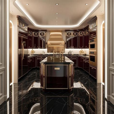 Luxurious Classical Kitchen With Elegant Design Premium Ai Generated