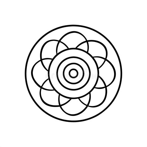 Fibonacci Inspired Mandala Logo Icons In Vector Format Stock Vector