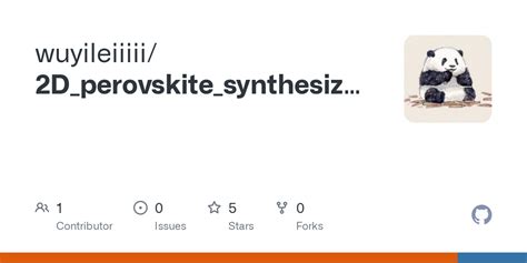 github wuyileiiiii 2d perovskite synthesizability