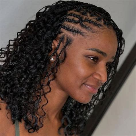 22 Gorgeous Fulani Braids With Curls For A Trendy Look Medium Length