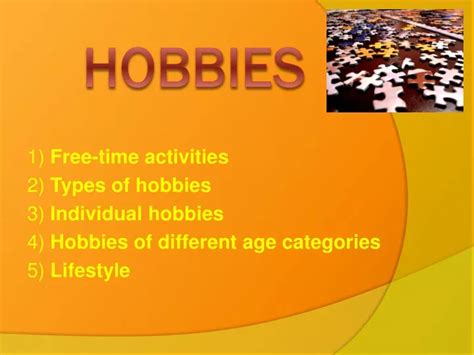 PPT HOBBIES PowerPoint Presentation Free Download ID 9651209