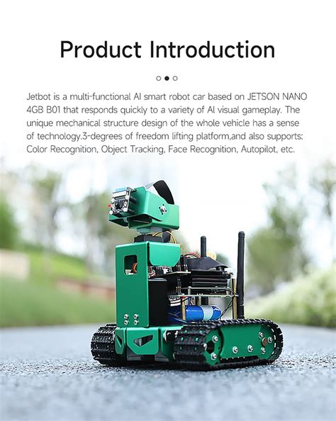Yahboom Jetbot Standard Version AI Robot W HD Camera For Jetson Nano GB W O Jetson Nano Board