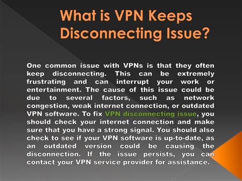 PPT How To Fix VPN Keeps Disconnecting Issue PowerPoint Presentation ID