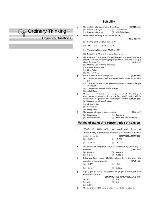 SOLUTION Solution And Colligative Properties Practice Problems With Answers Studypool