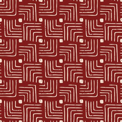 Premium Vector Hand Drawn Geometric Batik Pattern 058