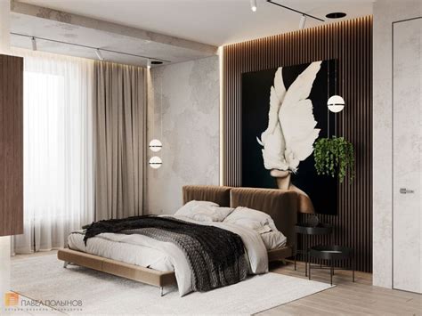 Фото дизайн спальни из проекта «Дизайн интерьера квартиры в ЖК «Крестовский Deluxe современный