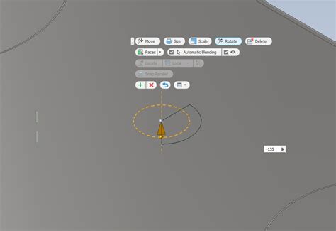 Direct Edit Rotate Faces Command Does Not Allow An Angle Of Rotation Greater Than 119° Why