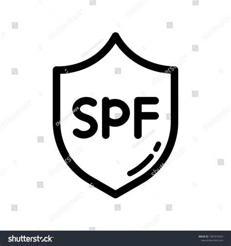 Ultra Violet Protection Symbol Spf Icon Stock Vector Royalty Free