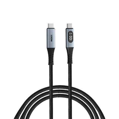 USB C 100W Cable With LED Display Fast Charging Verbatim