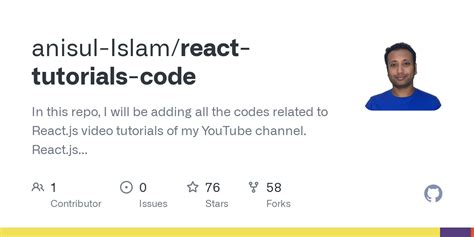 Github Anisul Islamreact Tutorials Code In This Repo I Will Be Adding All The Codes Related