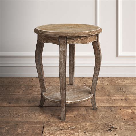 Round Antique Wood End Table Timeless Elegance For Your Home Decor