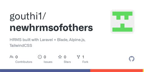 Github Gouthi1newhrmsofothers Hrms Built With Laravel Blade Alpinejs Tailwindcss