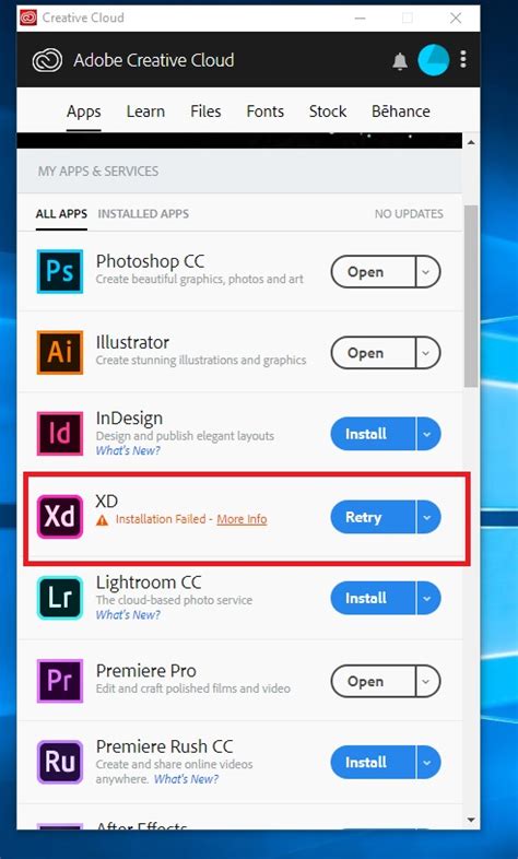 Solved Adobe Xd Installation Issue Adobe Community 10443750