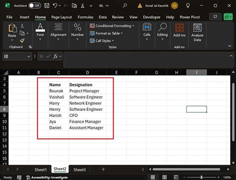 Excel Borders Formatting