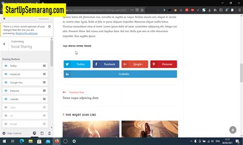 Tutorial Tampilan Social Sharing Wordpress Dengan Theme Oceanwp Startup Semarang