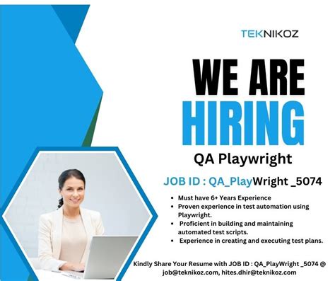 Teknikoz On Linkedin Qaplaywright Techjobs Joinus Teknikoz