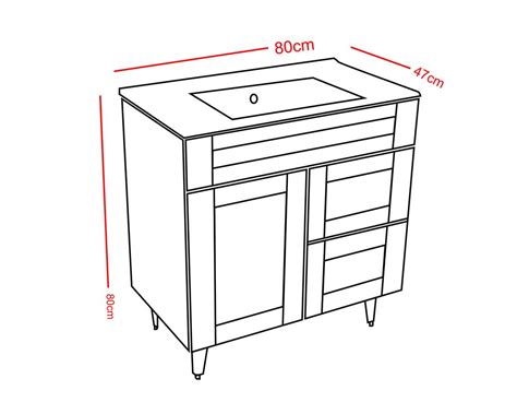 Mueble Vanitorio 80 Cm Bm Deluxe 80skb P 80 Blanco Domsa Easy Cl