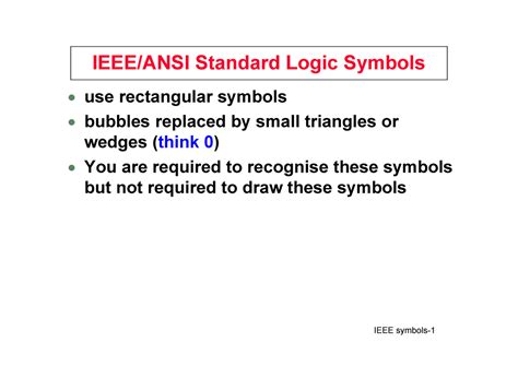 Ieee Logic Symbols Ieee Ansi Standard Logic Symbols Use Rectangular Symbolsbubbles Replaced By